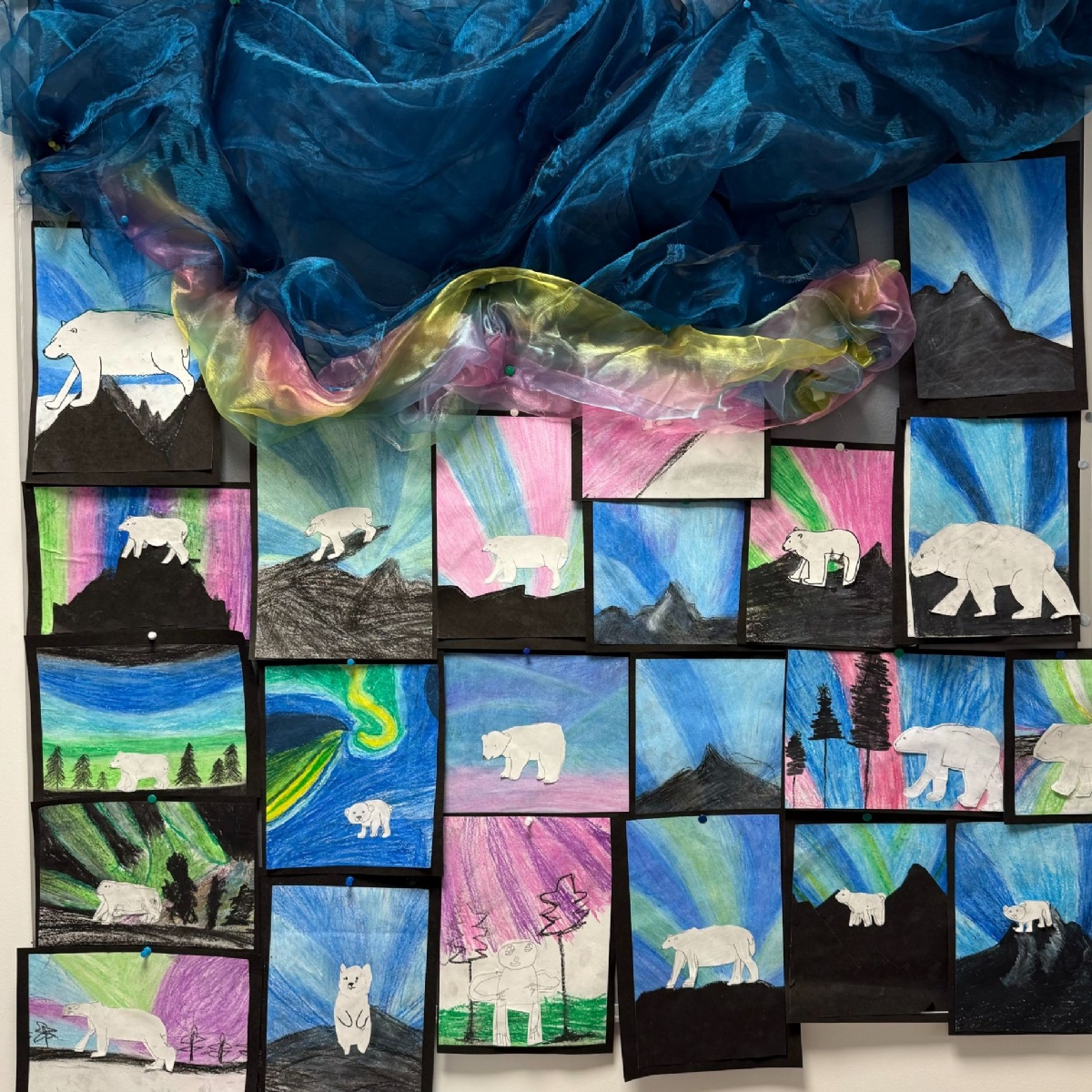 Dosthill Primary Academy - 6V Create Stunning Northern Lights Artwork ...
